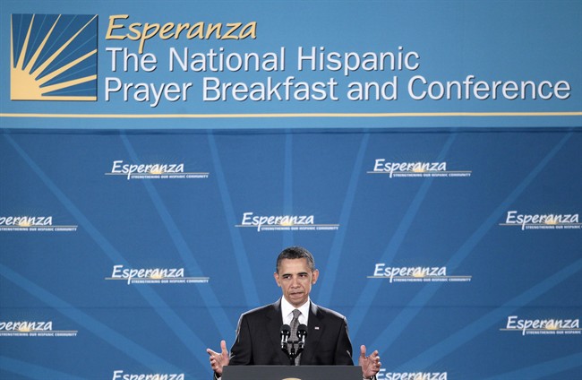 Obama talks immigration policy at Hispanic prayer event | Globalnews.ca