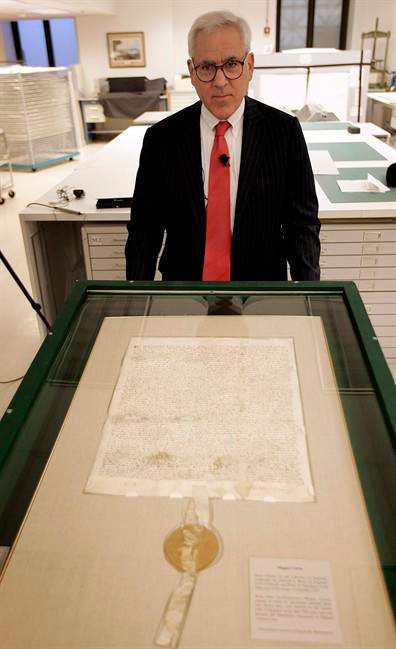 Copy of Magna Carta from 1297 treated at US National Archives to reveal ...