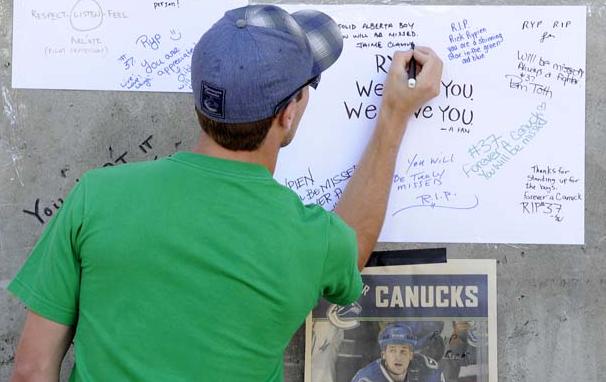 A memorial has been planned for former Canuck Rick Rypien August 17 ...