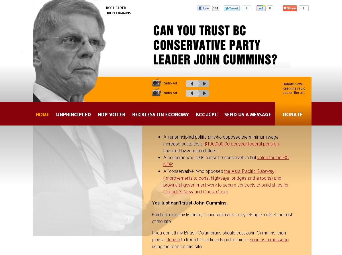 Clark defends the message in controversial anti-Cummins ads | Globalnews.ca