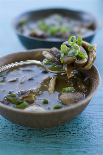 Rocco DiSpirito offers a delicious and healthy mushroom and miso soup ...