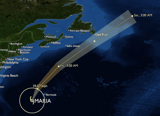 Tropical storm Maria to bring heavy rain, winds to Atlantic Canada ...
