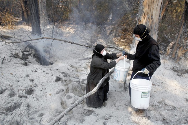 Aerial view shows 64 buildings burned in Washington state wildfire ...