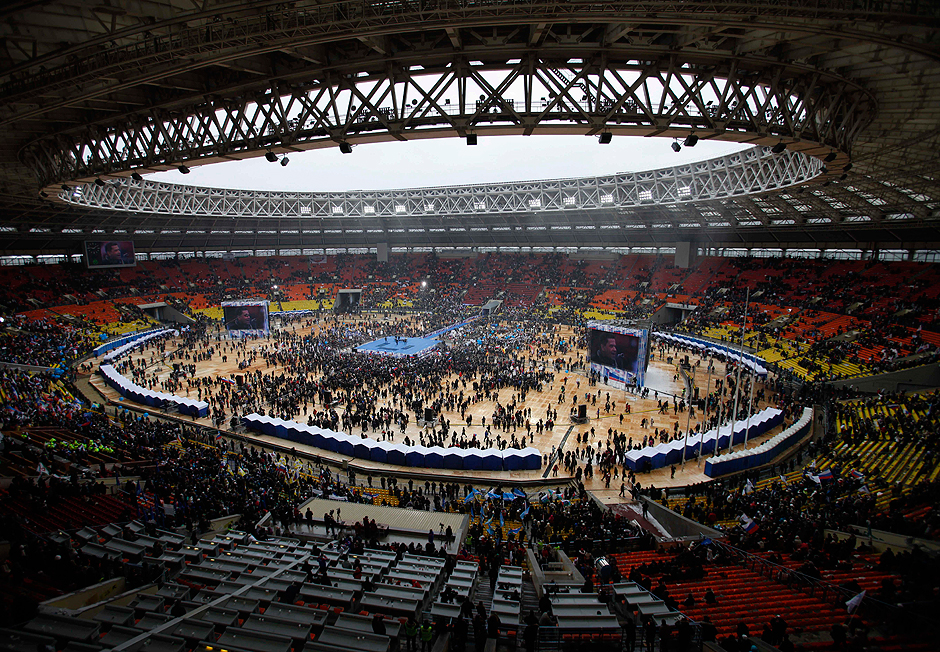 Pro-Putin campaign rally in Moscow | Globalnews.ca