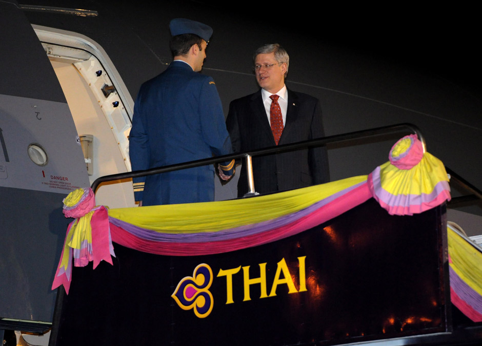 PM Harper arrives in Thailand | Globalnews.ca