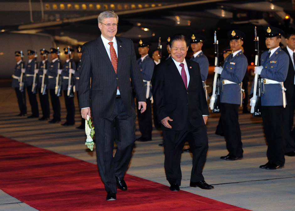 PM Harper arrives in Thailand | Globalnews.ca
