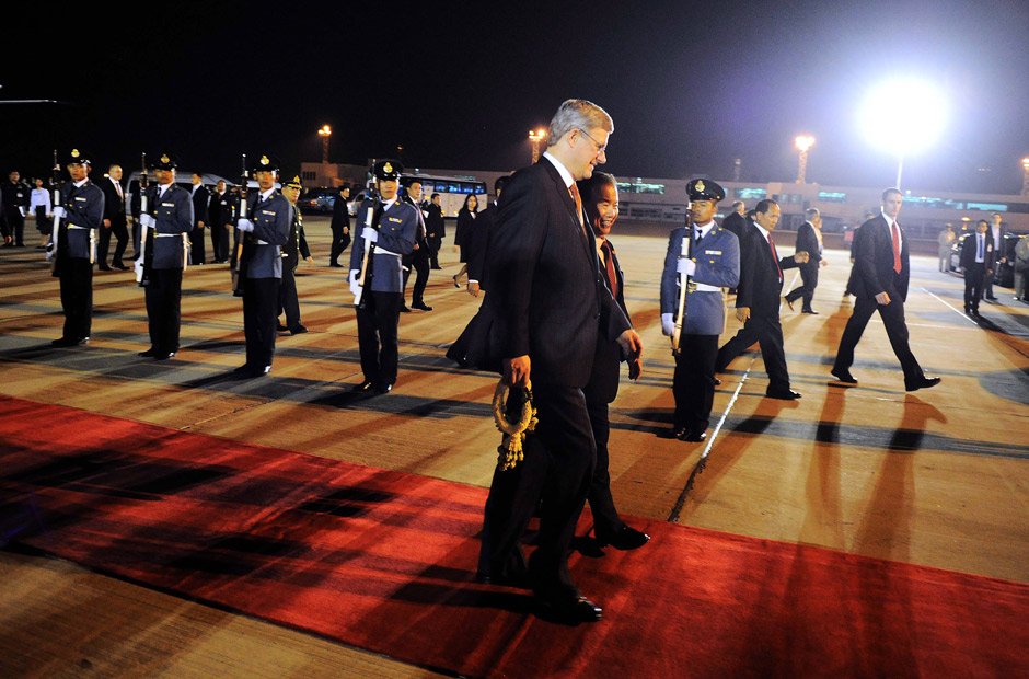 PM Harper arrives in Thailand | Globalnews.ca