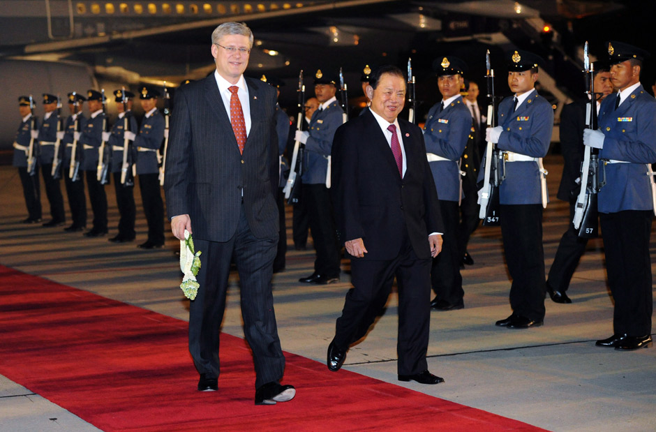 PM Harper arrives in Thailand | Globalnews.ca