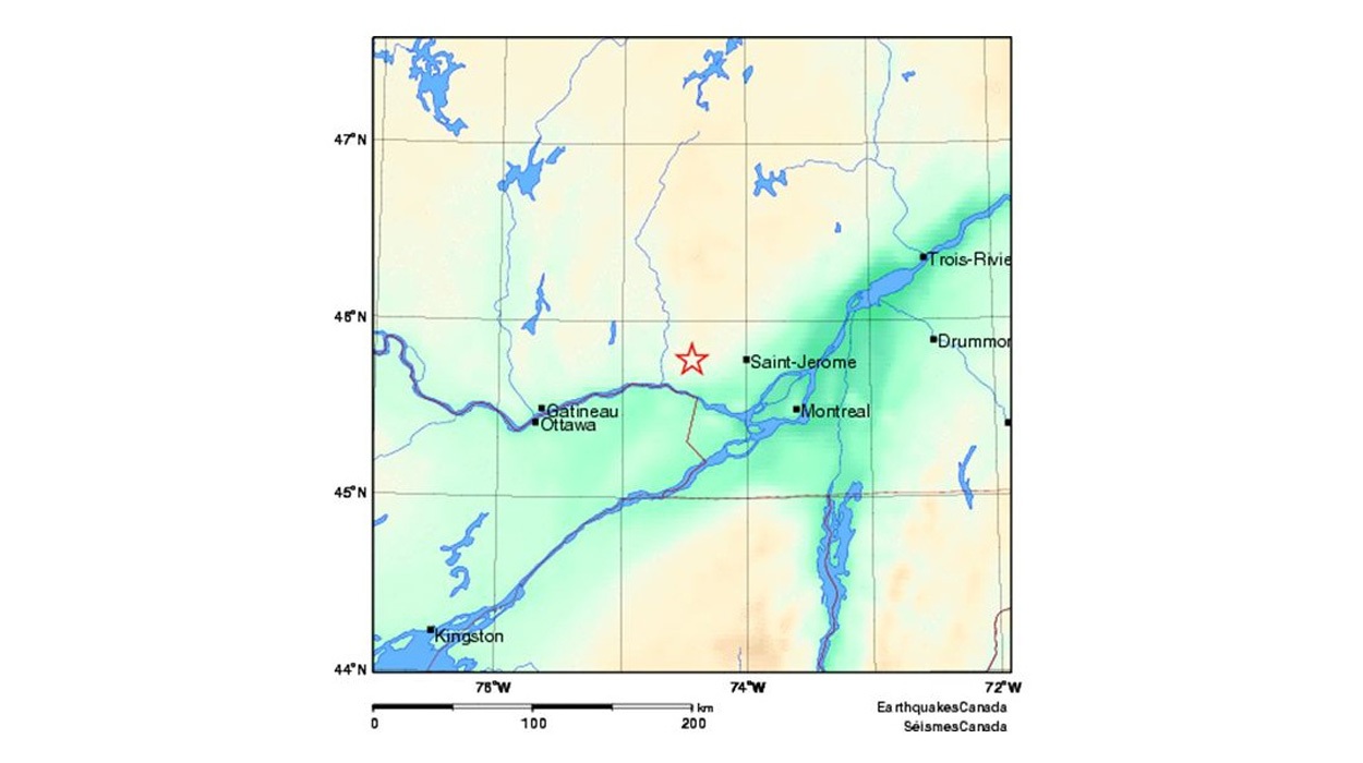 3.1 magnitude earthquake shakes Quebec-Ontario border | Globalnews.ca