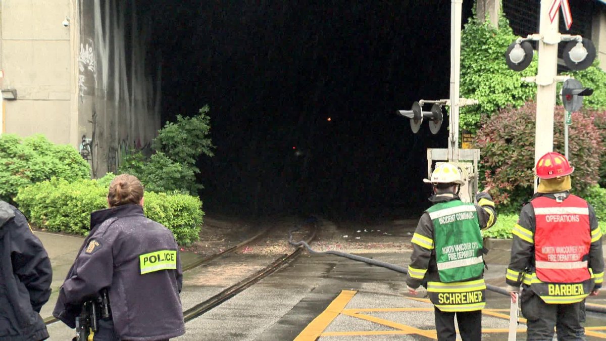 Mattress catches fire in a rail tunnel in North Vancouver; causes ...