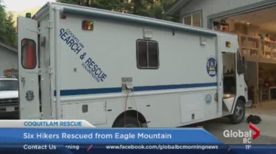 Six hikers rescued from Eagle Mountain - BC | Globalnews.ca