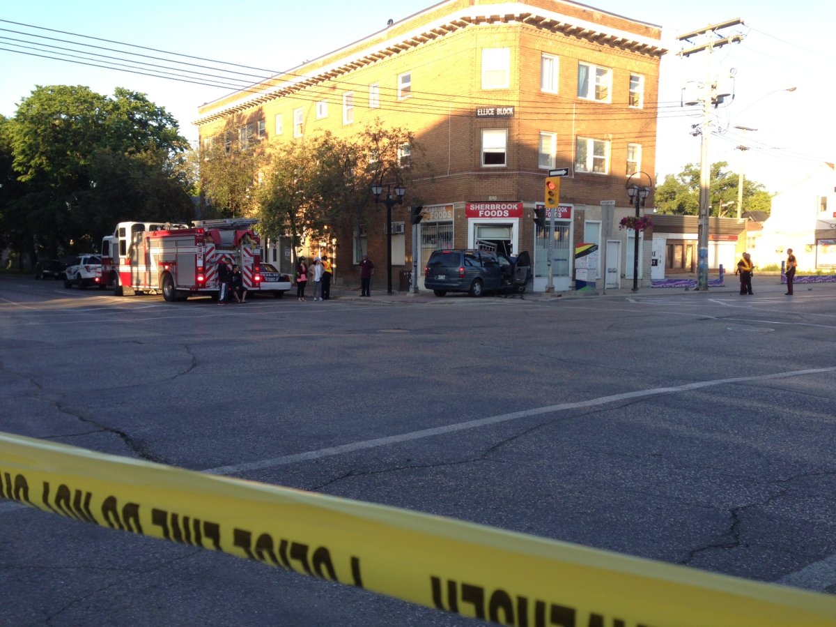 Three injured after van hit building at Sherbrook and Ellice - Winnipeg ...