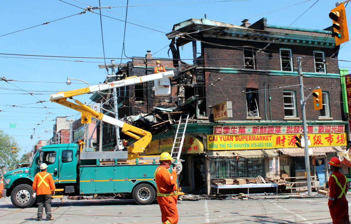 TTC streetcars diverted at Broadview and Gerrard following fire ...