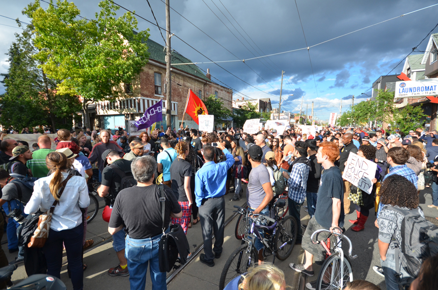 Hundreds protest police violence for streetcar shooting victim, Sammy ...