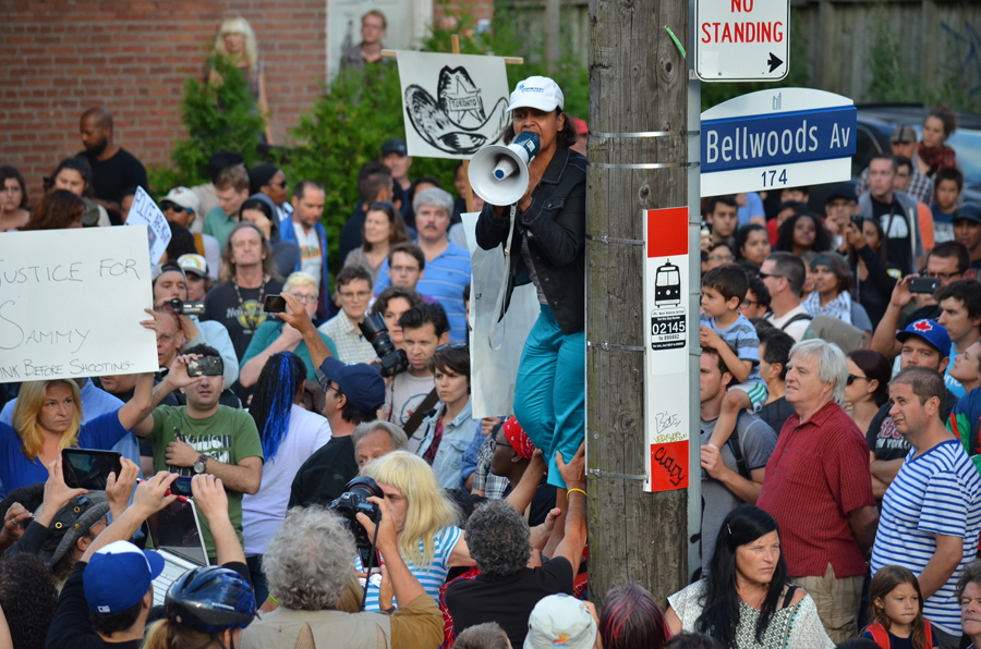 Hundreds protest police violence for streetcar shooting victim, Sammy ...