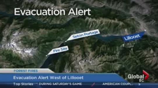 Wildfire burning west of Lillooet now 100 per cent contained; residents ...