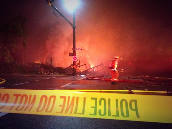 Watch: Half a dozen businesses affected by a large fire in New ...