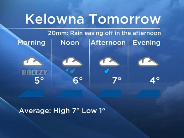 Rain…Plus Snow at Higher Elevations - Okanagan | Globalnews.ca