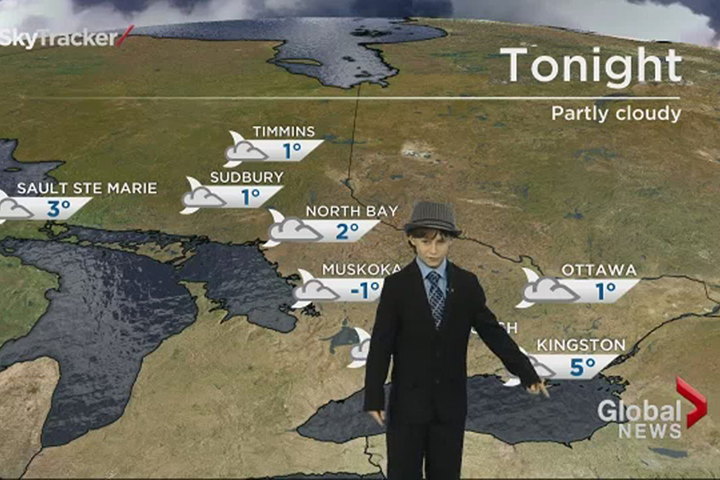 Lucas gives fantastic weather forecast as Global News junior ...