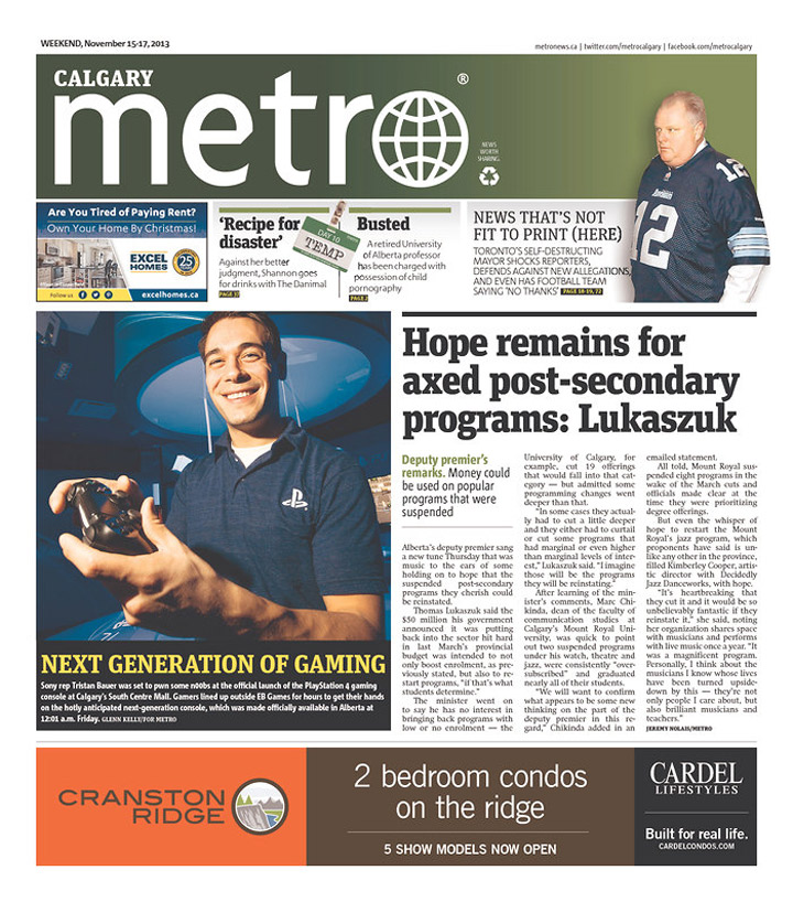 Photos: Newspaper headlines day after Toronto Mayor Rob Ford makes lewd ...