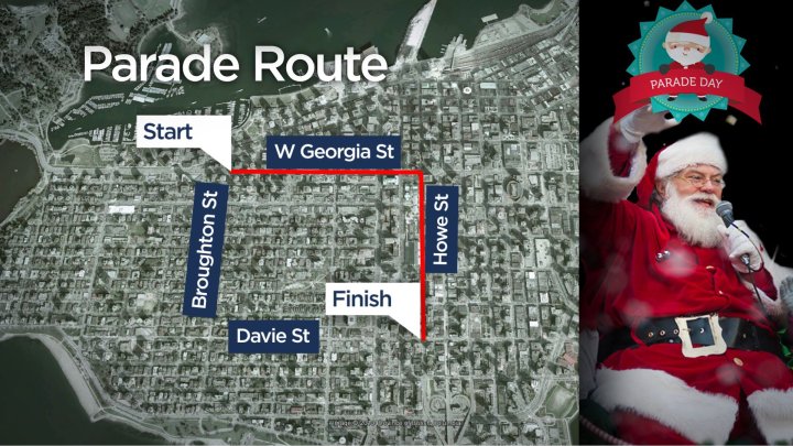 Santa Claus visits Vancouver for annual parade - BC | Globalnews.ca