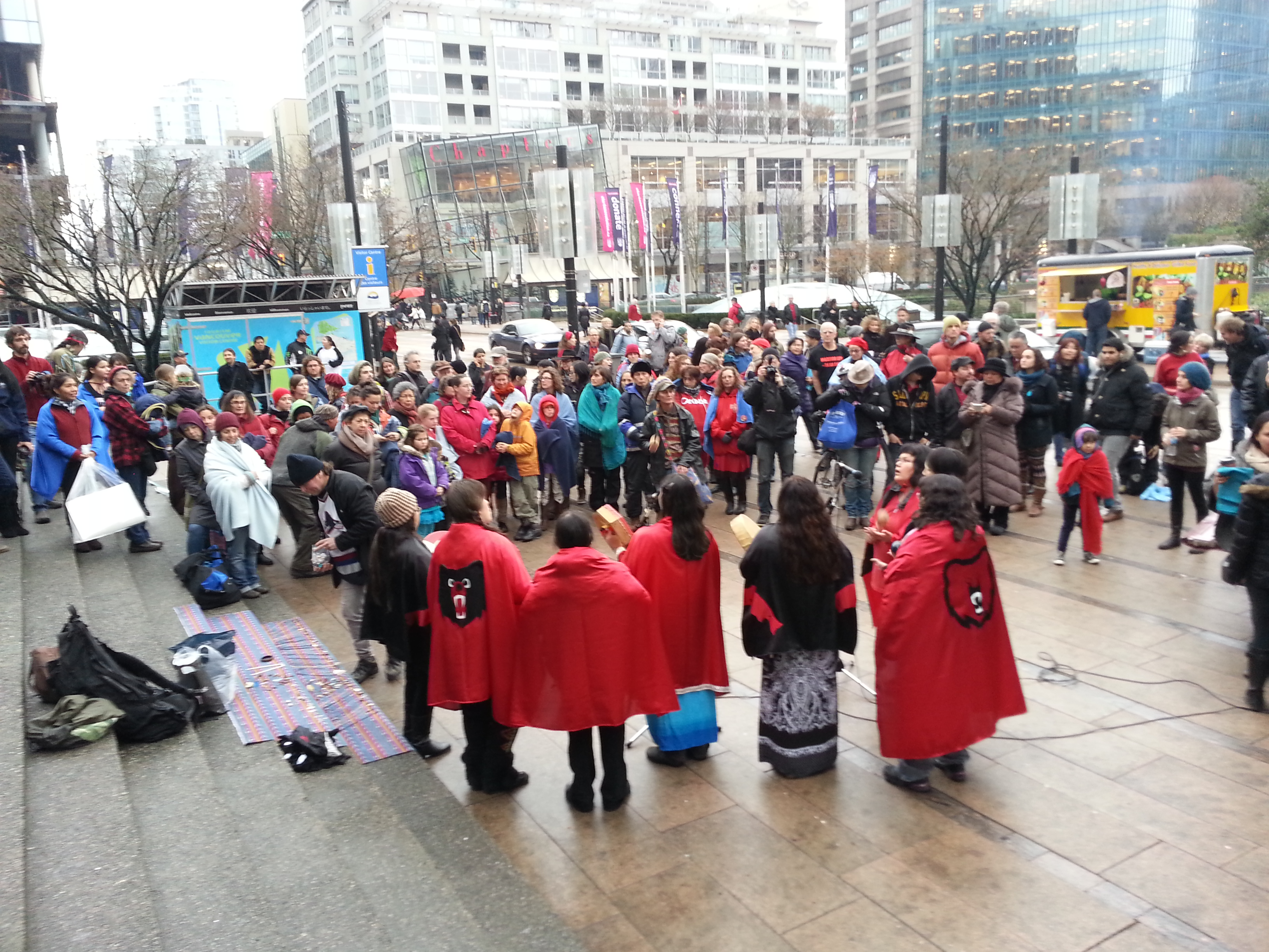 Protesters gather in Vancouver to voice opposition to New Prosperity ...
