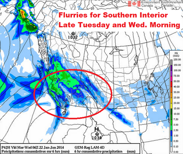 Chance of Flurries Tuesday Night | Globalnews.ca