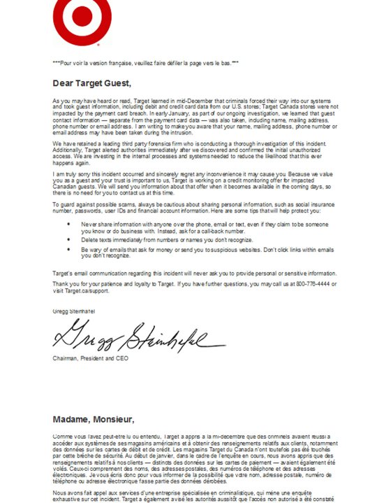 Target confirms some Canadian shoppers had info stolen - National ...
