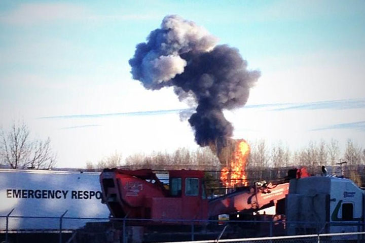 Fireball seen from N.B. train derailment site as CN detonates ...