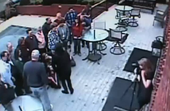 WATCH: Security footage of Indiana deck collapse - National | Globalnews.ca