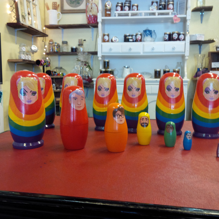 Artist supports LGBT athletes with rainbow-themed Russian nesting dolls ...