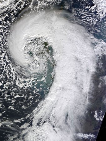 Massive storm system over Britain visible from space - National ...