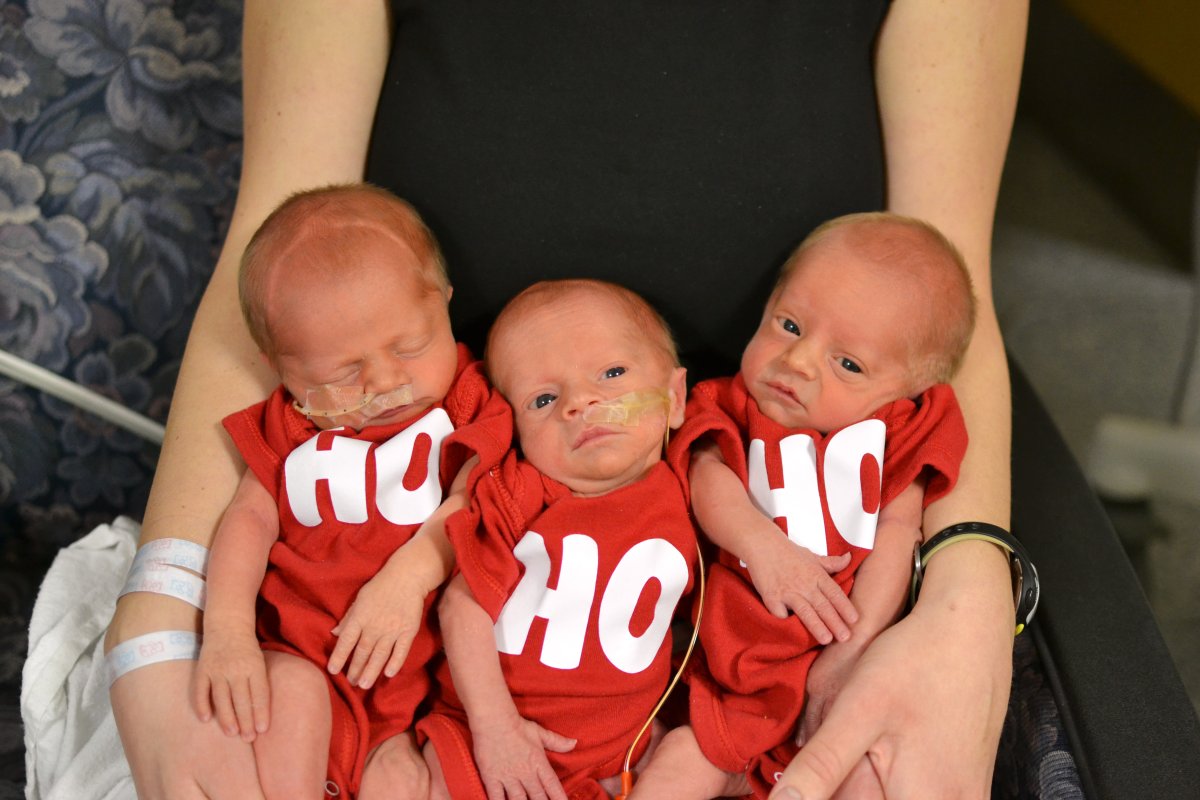 Identical triplets begin battle to fight rare eye cancer | Globalnews.ca