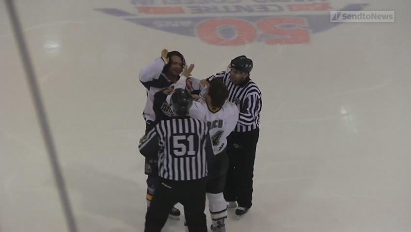 WATCH: Hockey fight ends with high five and a hug | Globalnews.ca