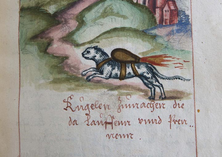 16th-century artillery manual shows illustration of ‘rocket cat ...