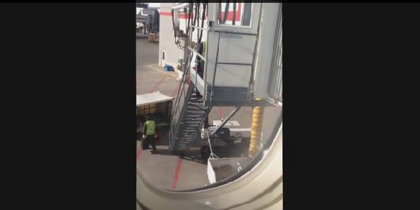 WATCH: Air Canada baggage handlers toss carry-on luggage off jetway ...