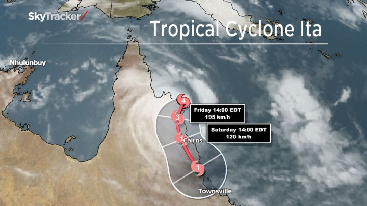 Tropical Cyclone Ita bears down on Australia - National | Globalnews.ca