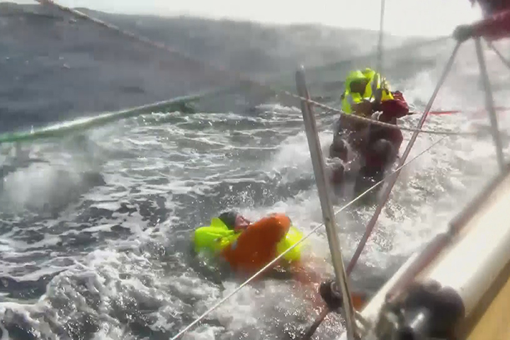 WATCH: Overboard sailor saved in dramatic rescue during yacht race ...