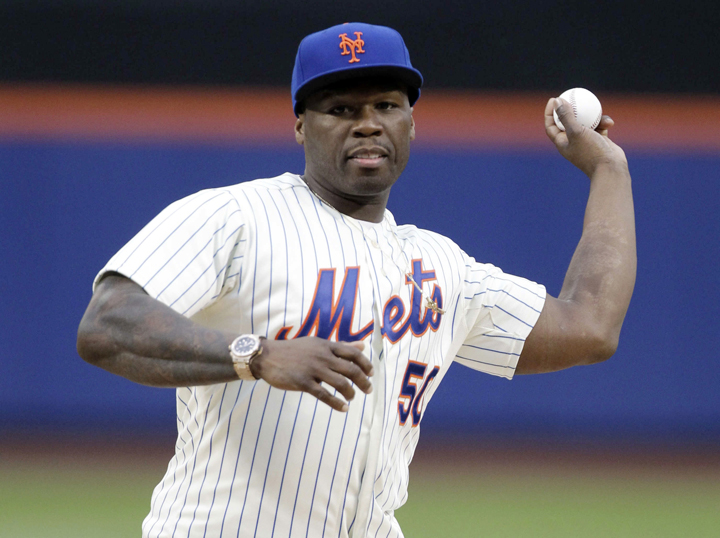 WATCH: 50 Cent’s horrible first pitch at Mets game - National ...