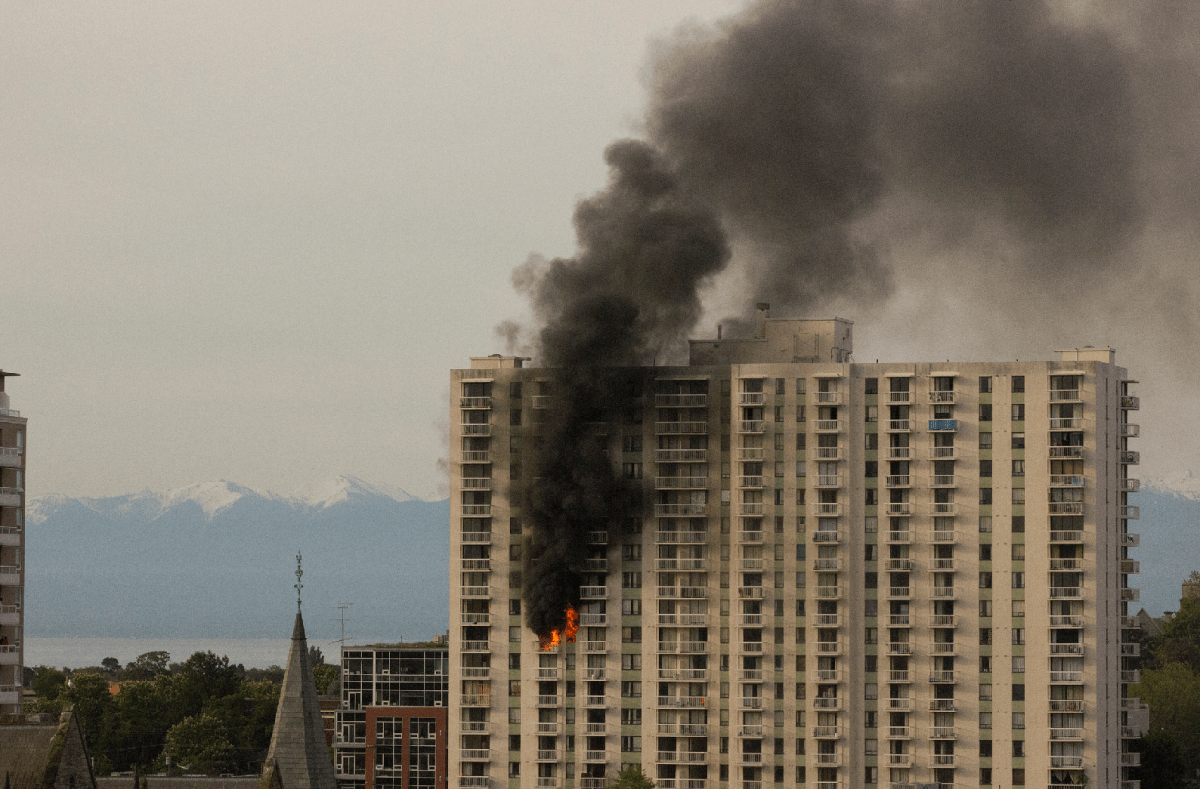 Approximately 100 people displaced by fire in Victoria’s View Towers ...