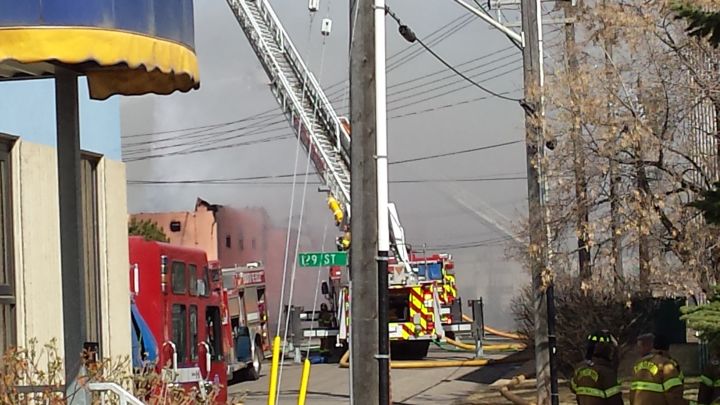 Hazmat crews testing air quality as crews battle northwest Edmonton ...