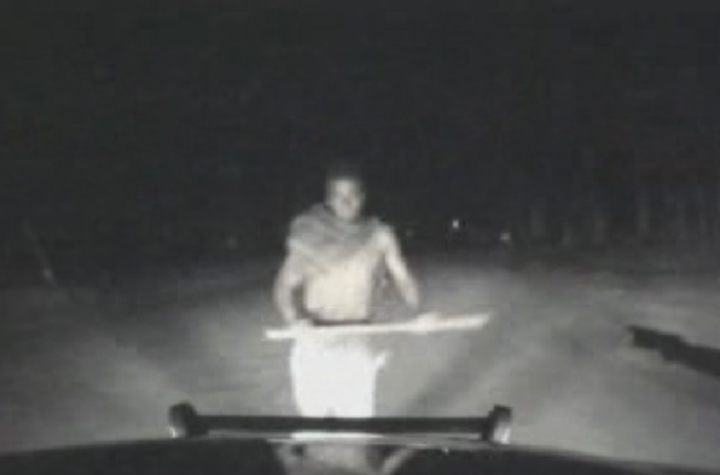 WATCH: Man from ‘Planet Zoltron’ jumps on cop’s car, smashes windshield ...