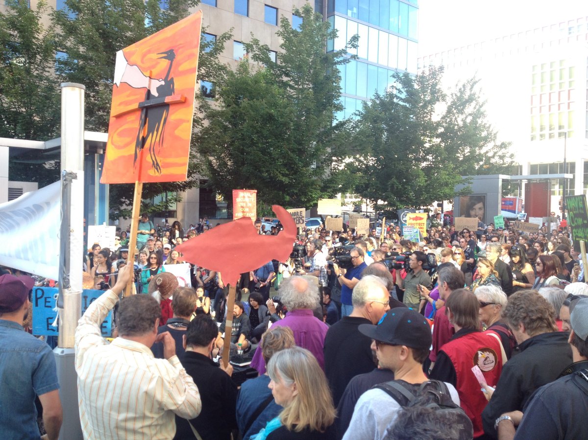GALLERY: Large anti-pipeline protest following Northern Gateway ...