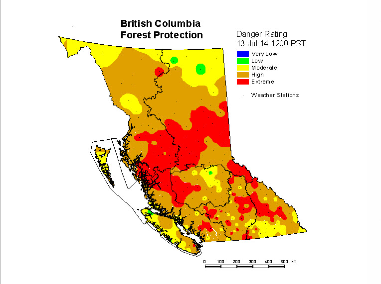 Scorching heat increasing fire danger across B.C. | Globalnews.ca