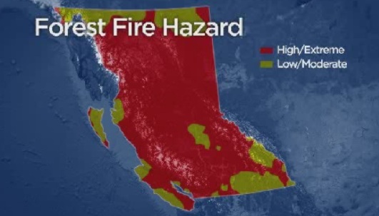 Fire danger in B.C., campfire ban begins Wednesday in Thompson ...