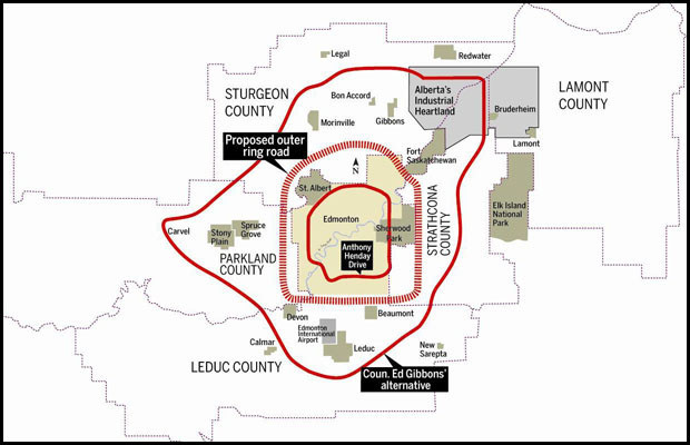 Push for second ring road around Edmonton hitting roadblocks - Edmonton ...