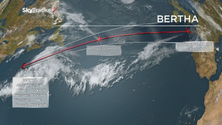 Post -tropical storm Bertha will pass south of Nova Scotia ...