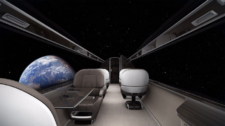 Windowless airplane creates see-through fuselage with high-tech ...