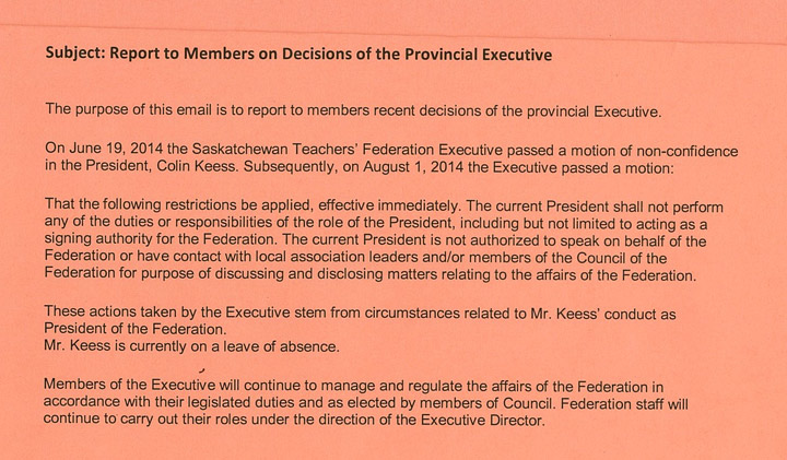 Saskatchewan Teachers’ Federation president stripped of authority ...