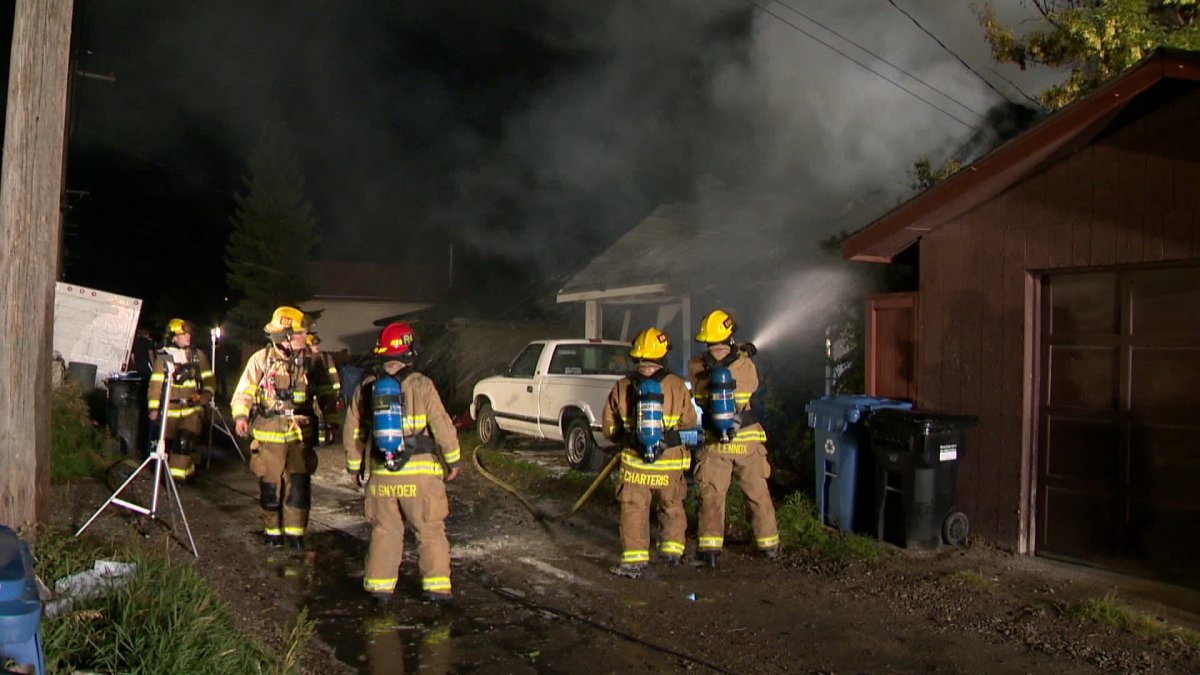 Flames climb 20 feet in the air at southeast garage fire - Calgary ...